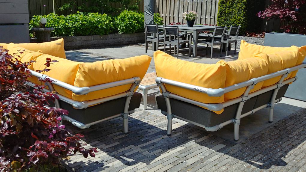 Hoekbank tuin - hoekbank loungeset - 100% veerkrachtige kussens